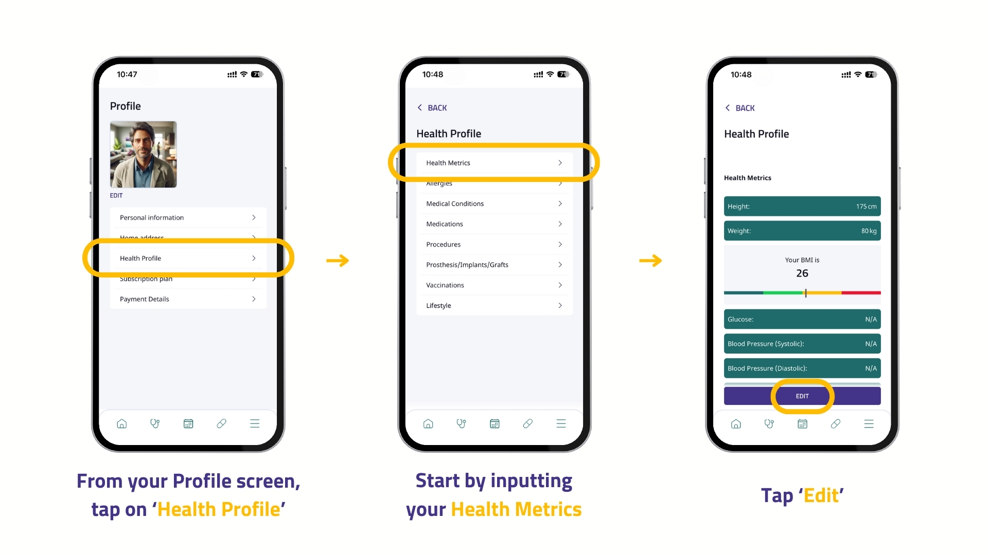 Digimed User Guide: How to complete your User Profile and Health ...